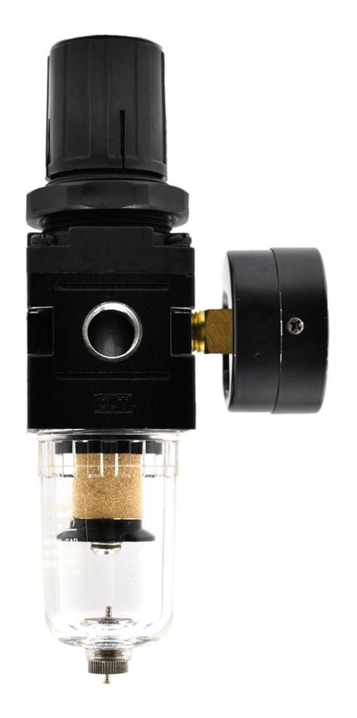 Filtro - Regulador De Aire 1/4 P/ Compresor Con Manómetro | Instrutek